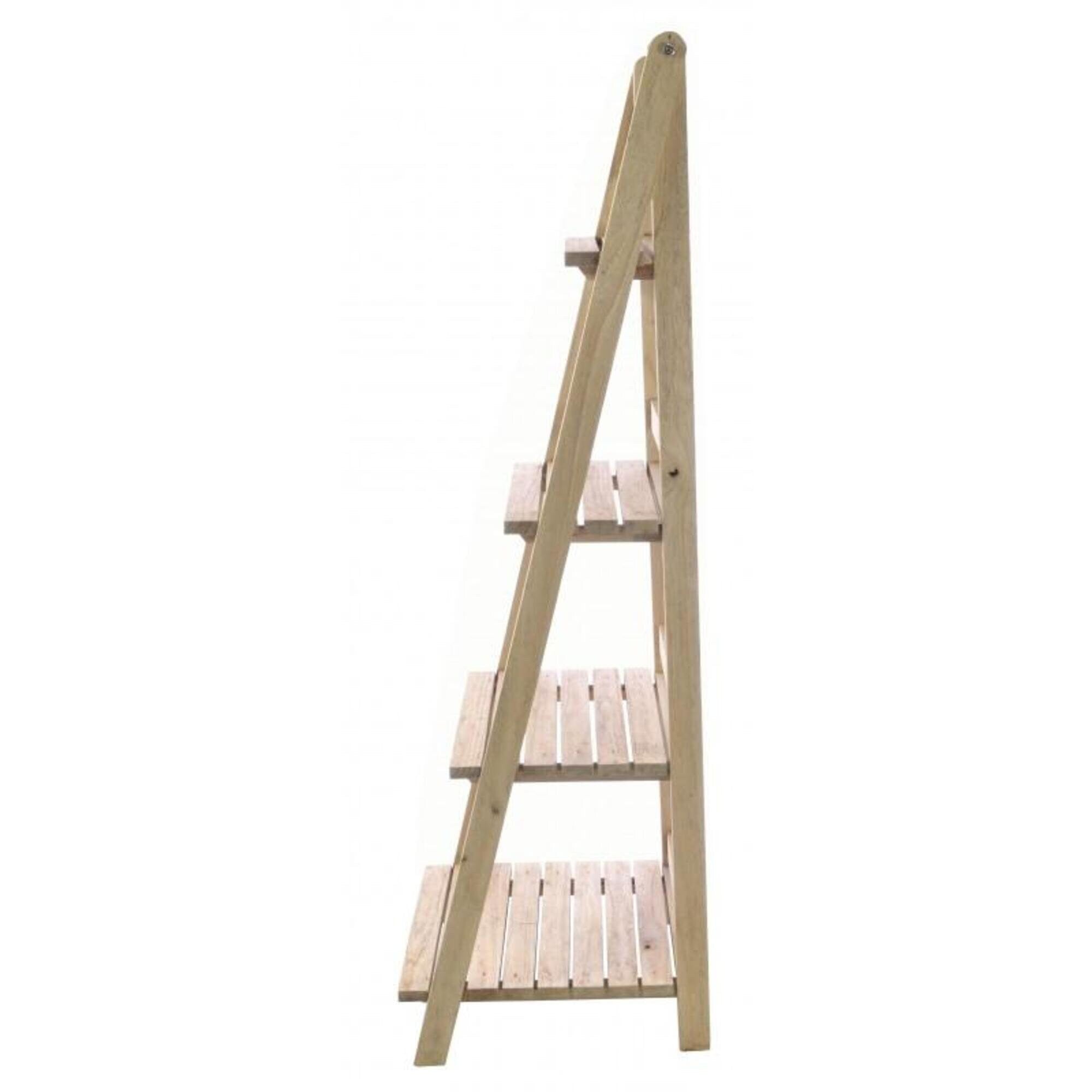 Ladder Storage Shelving Unit With 4 Tiers Wooden Display Plant Stand